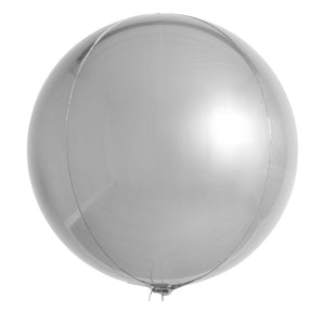 Silver 15" Orbz Foil Balloon | Bubblegum Direct Wholesale