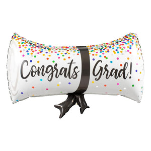 Grad Confetti Diploma Supershape