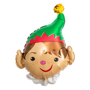 Anagram Adorable Elf Head Mini Air-filled 14" Balloon|Bubblegum Direct