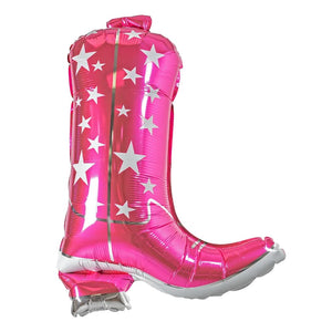 Tuftex Cowboy boot Pink Supershape 26" Foil Balloon | Bubblegum Direct