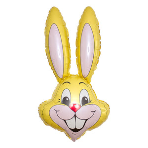 FlexMetal Yellow Rabbit Head 35" Foil Balloon | Bubblegum Direct