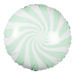 Candy Swirl - Mint 18" Circle party deco