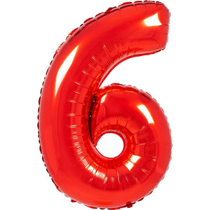 Red 26" 6 Number Balloon